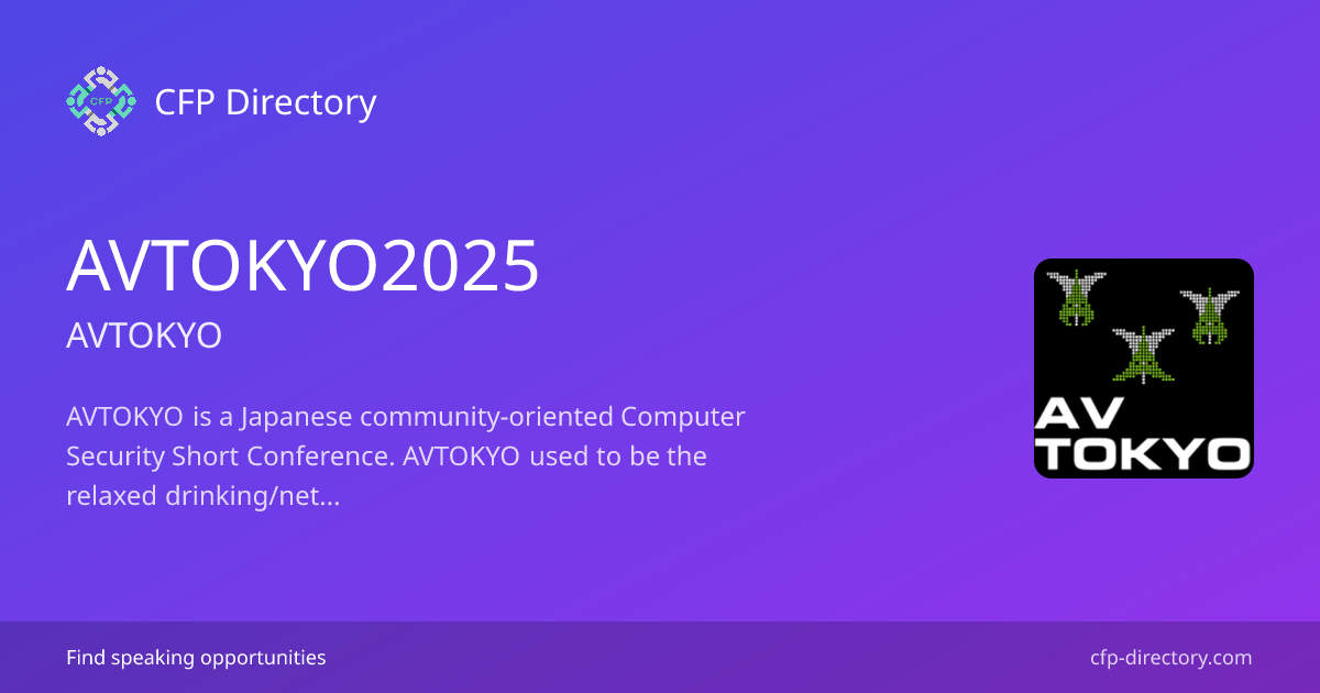 AVTOKYO2025 | CFP Directory