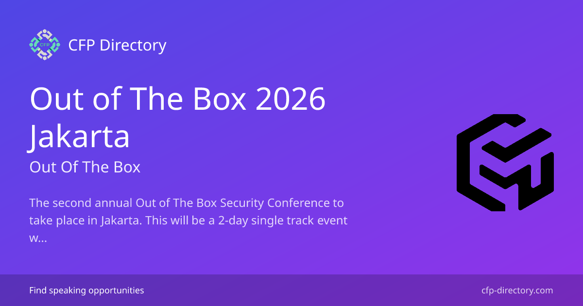 Out of The Box 2026 Jakarta | CFP Directory